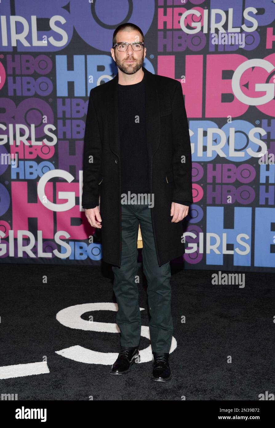 Zachary Quinto attends the premiere of HBO's "Girls" fourth season at ...
