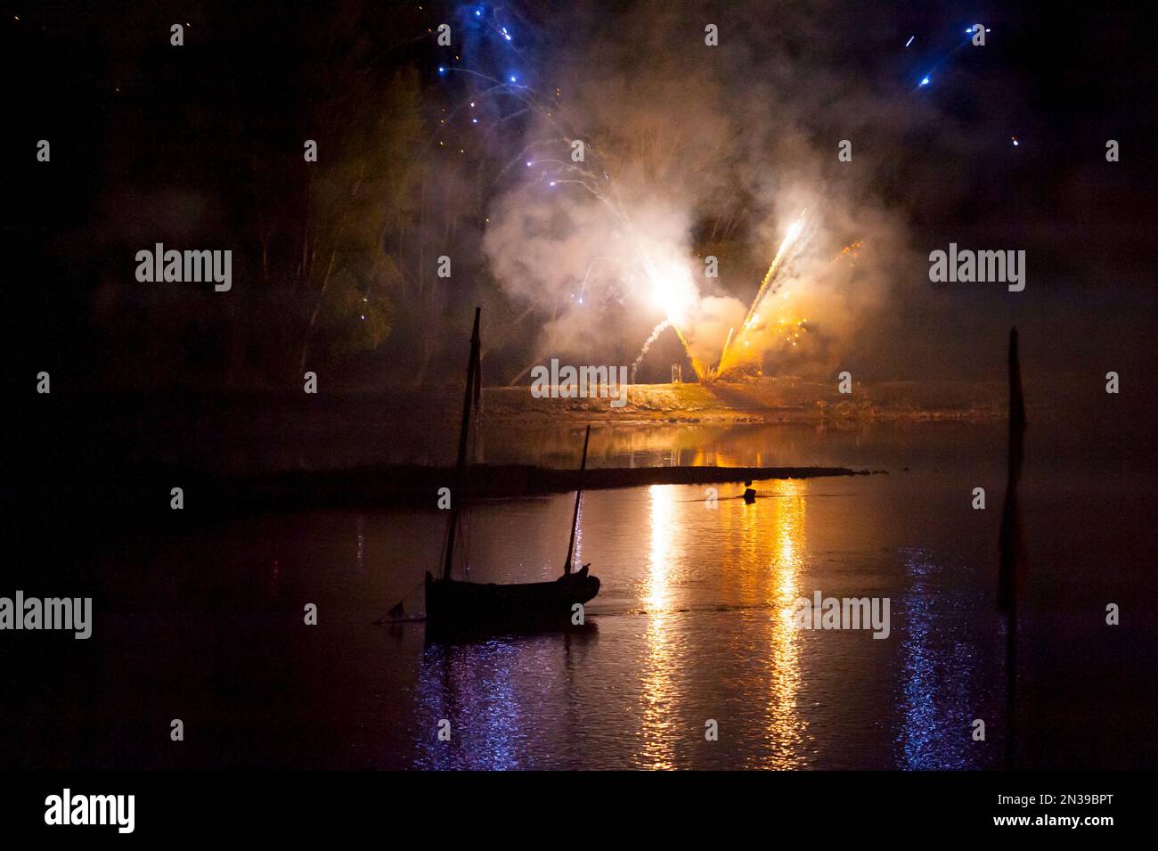 France, Loiret (45), Orléans, Loire Festival 2019, fireworks by Italian ...