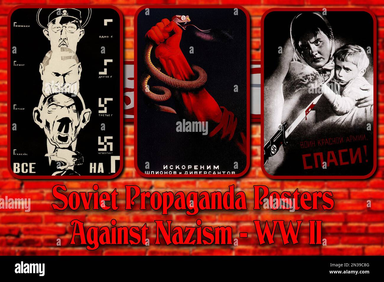 Soviet propaganda posters against Nazism, published during World War II ...