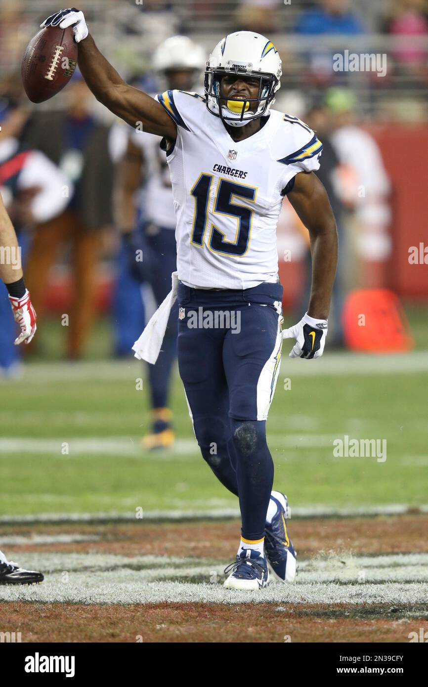 San Diego Chargers Wide Receiver Dontrelle Inman #15 in action in the ...