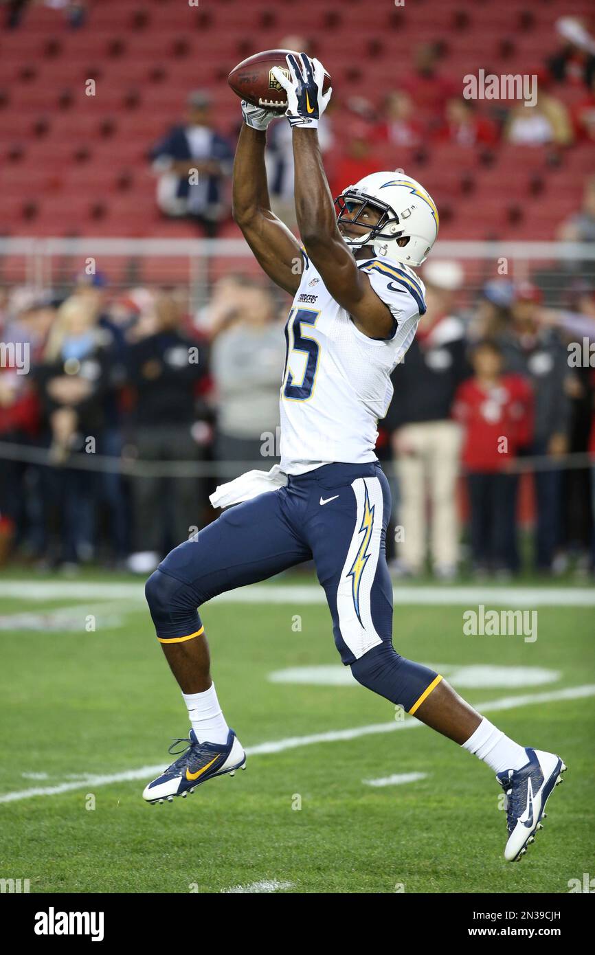 San Diego Chargers Wide Receiver Dontrelle Inman #15 during pregame in ...