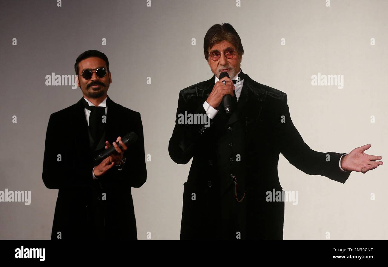 Bollywood superstar Amitabh Bachchan speaks, applauded by actor Dhanush ...