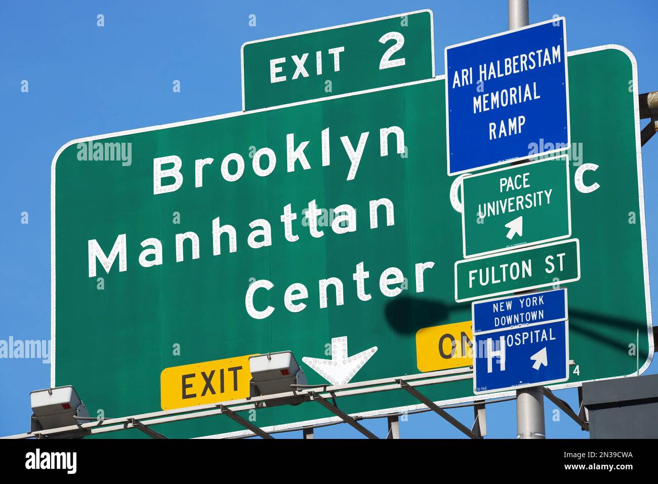 Sign on Franklin D. Roosevelt East River Drive, Manhattan, New York ...