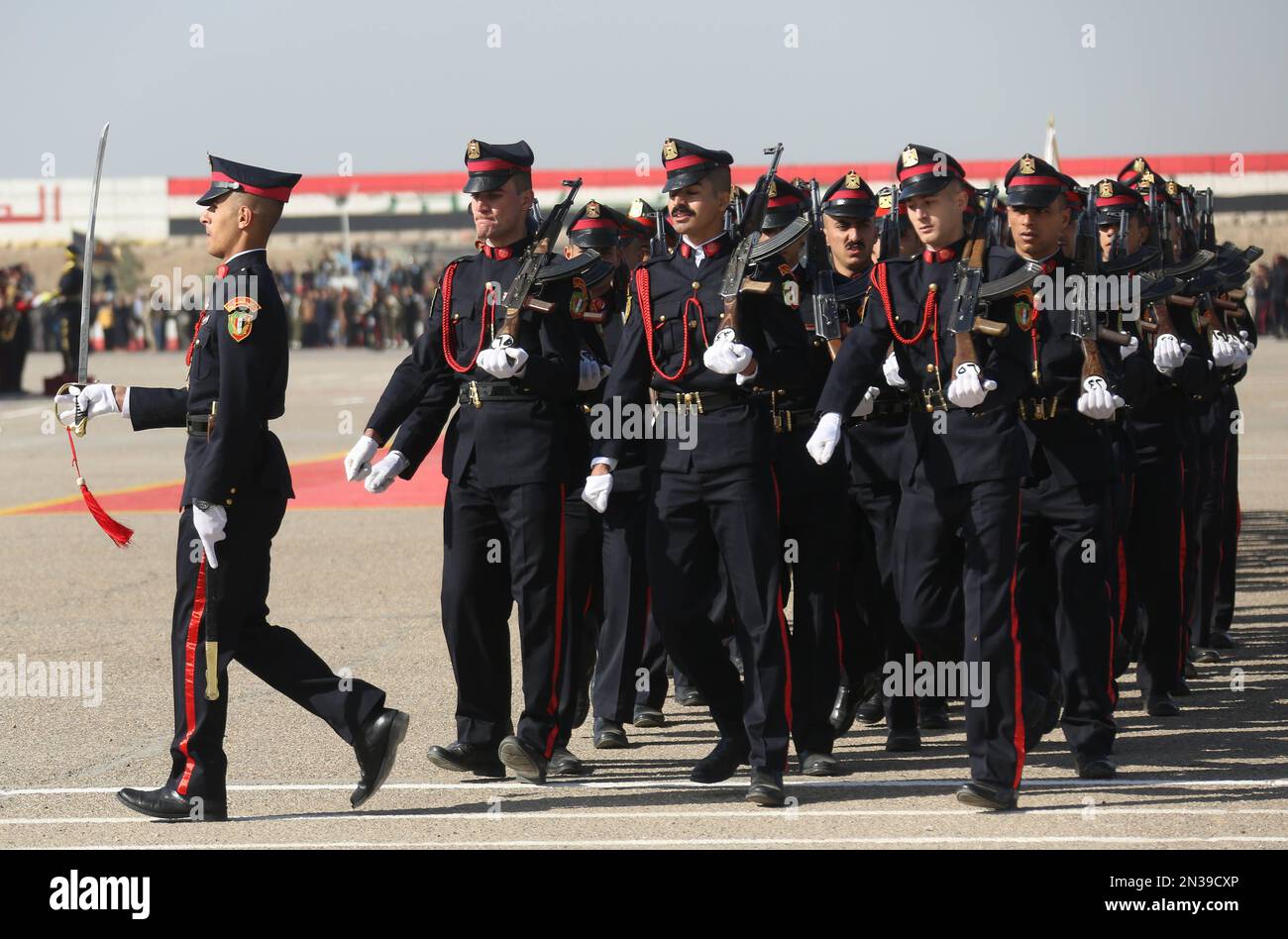 Iraqi Army soldiers march at during the Army Day celebrations in ...