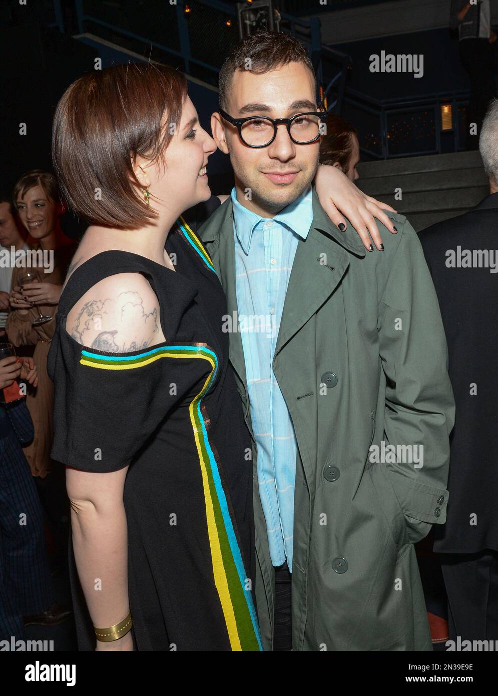 Lena Dunham and boyfriend Jack Antonoff attend HBO's "Girls" fourth ...