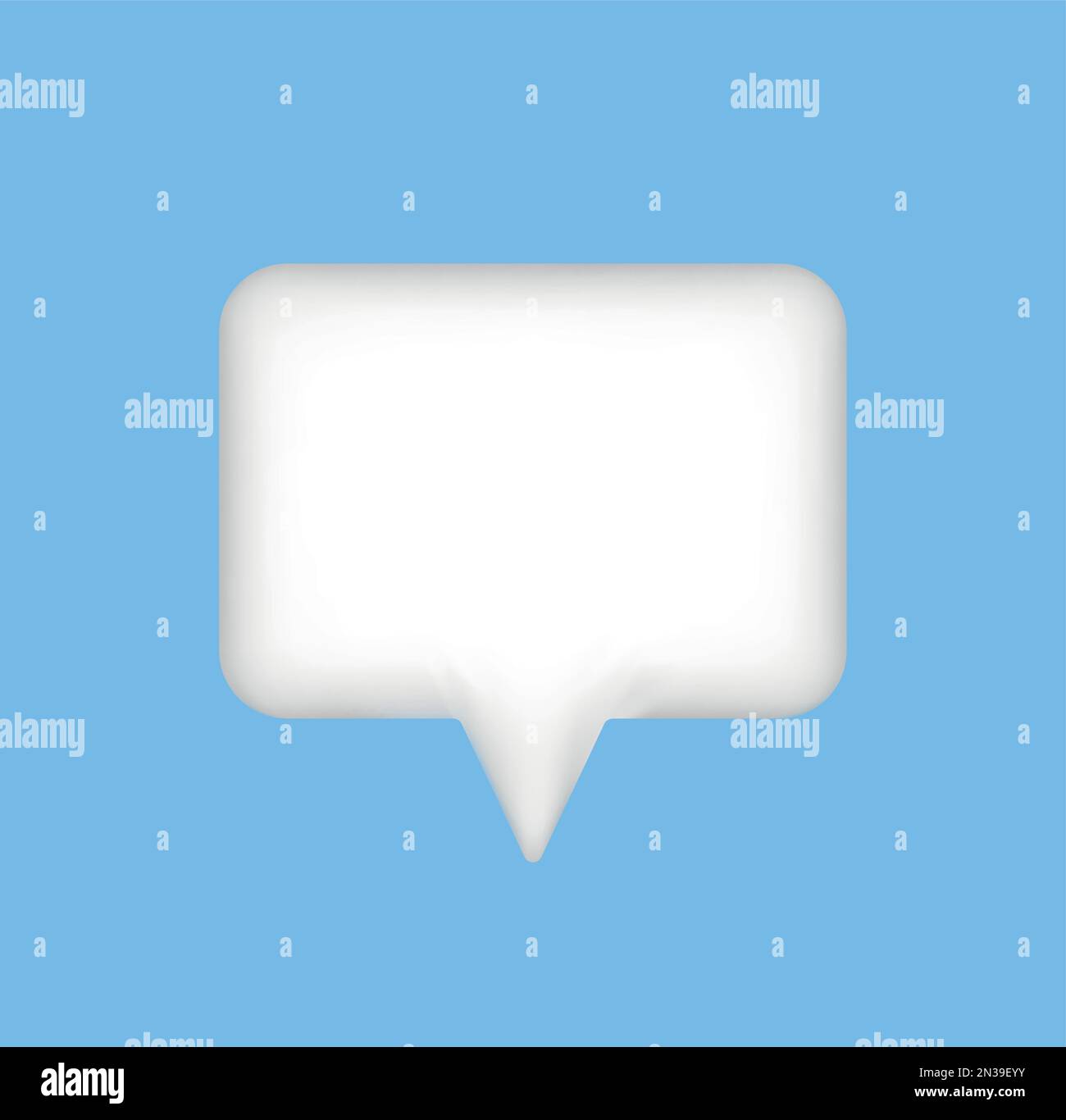3d white speech bubble, social media chat message icon. Empty text ...