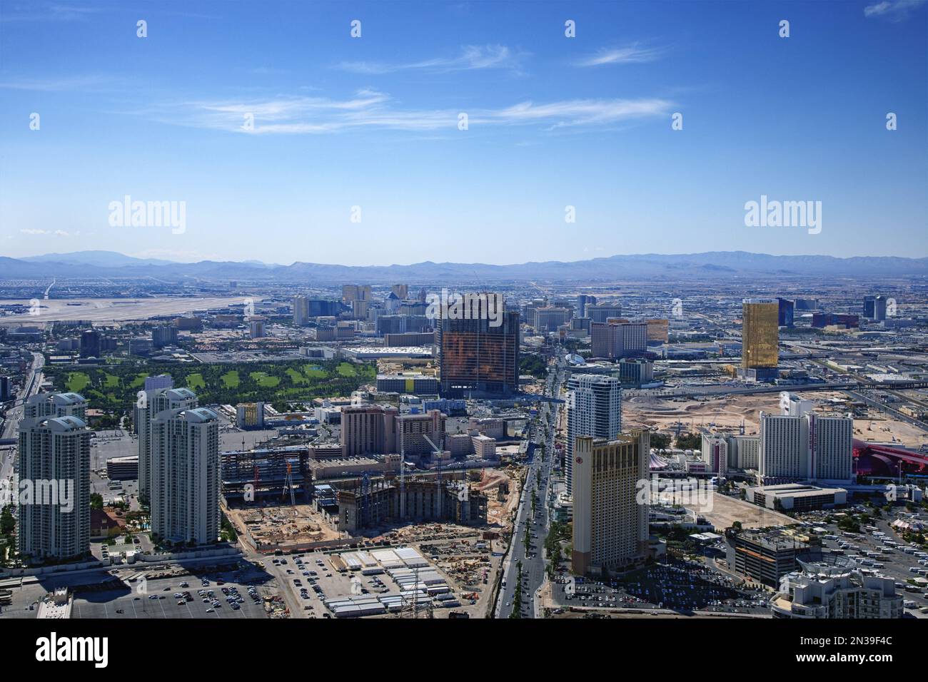 Overview Of Las Vegas Strip Las Vegas Nevada Usa Stock Photo Alamy