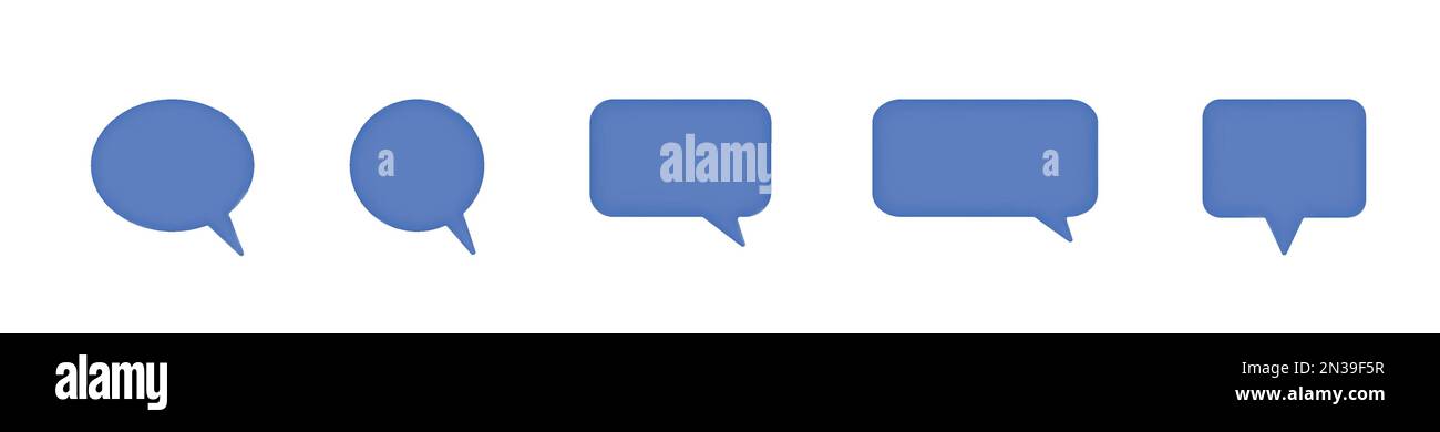3d purple speech bubble, social media chat message icon. Empty text ...
