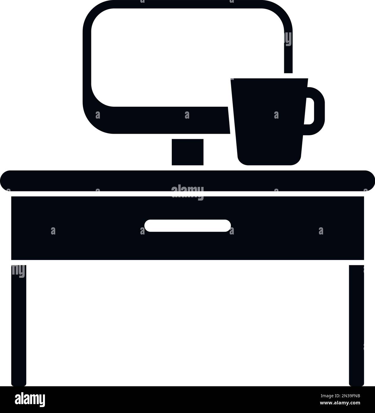 Right workspace position icon simple vector. Office sit. Chair ...