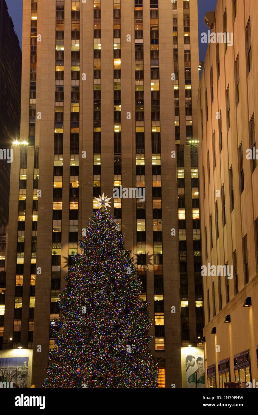 Christmas Tree at Rockefeller Center, New York City, New York, USA ...