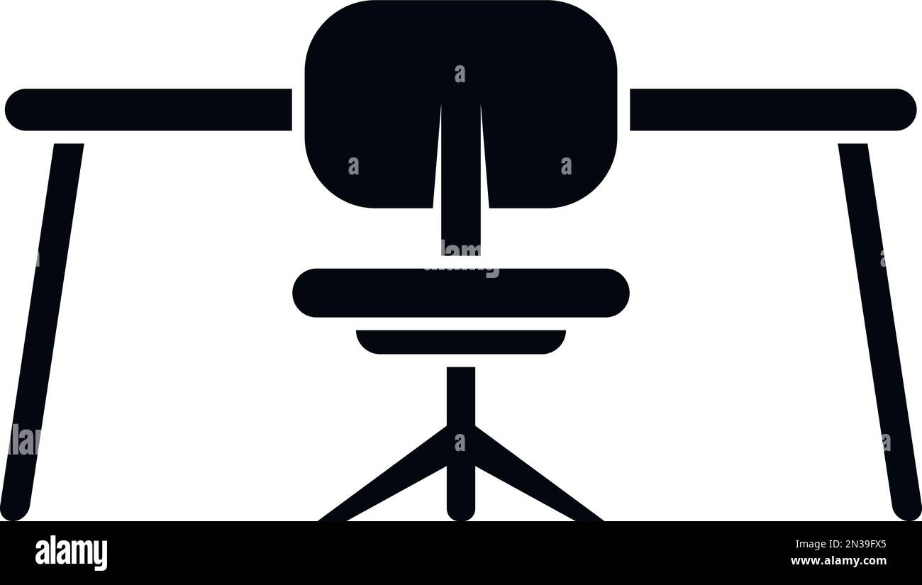 Chair position icon simple vector. Office sit. Correct work Stock ...