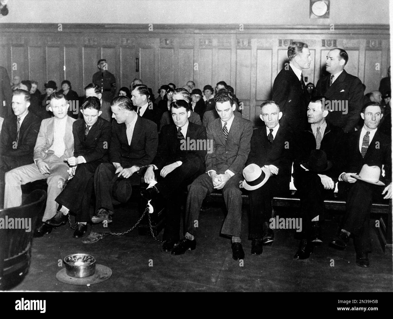 Nine of the 23 persons brought to trial on charges of harboring Clyde ...