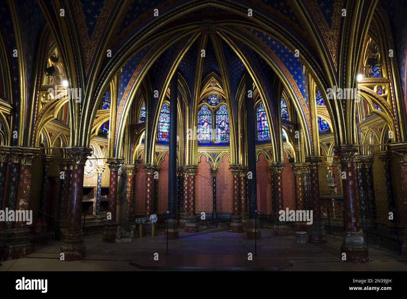 Lower Chapel of Sainte Chapelle, Ile de la Cite, Paris, France Stock ...