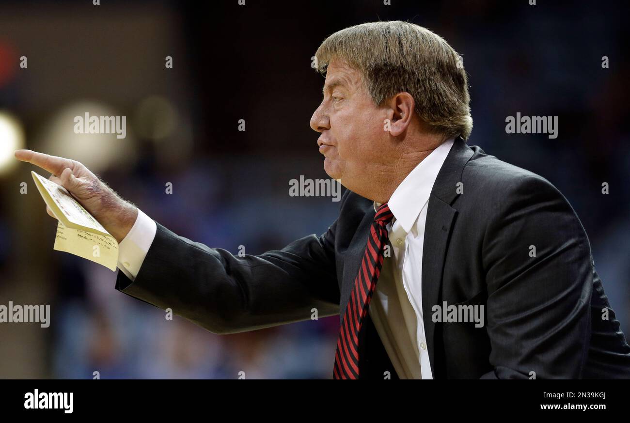 North Carolina State coach Wes Moore directs his team during the first ...