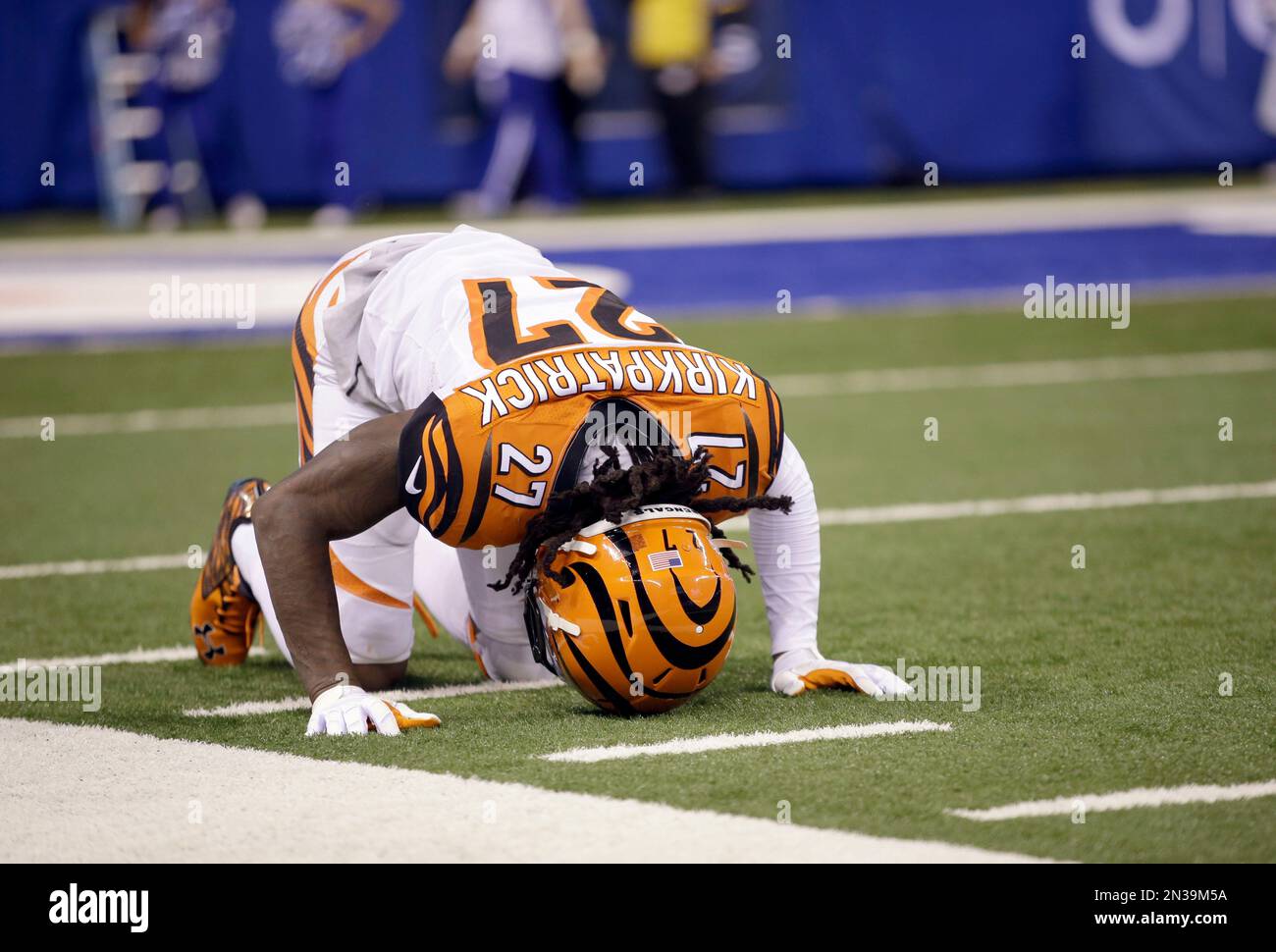 Cincinnati Bengals cornerback Dre Kirkpatrick is slow to get up during ...