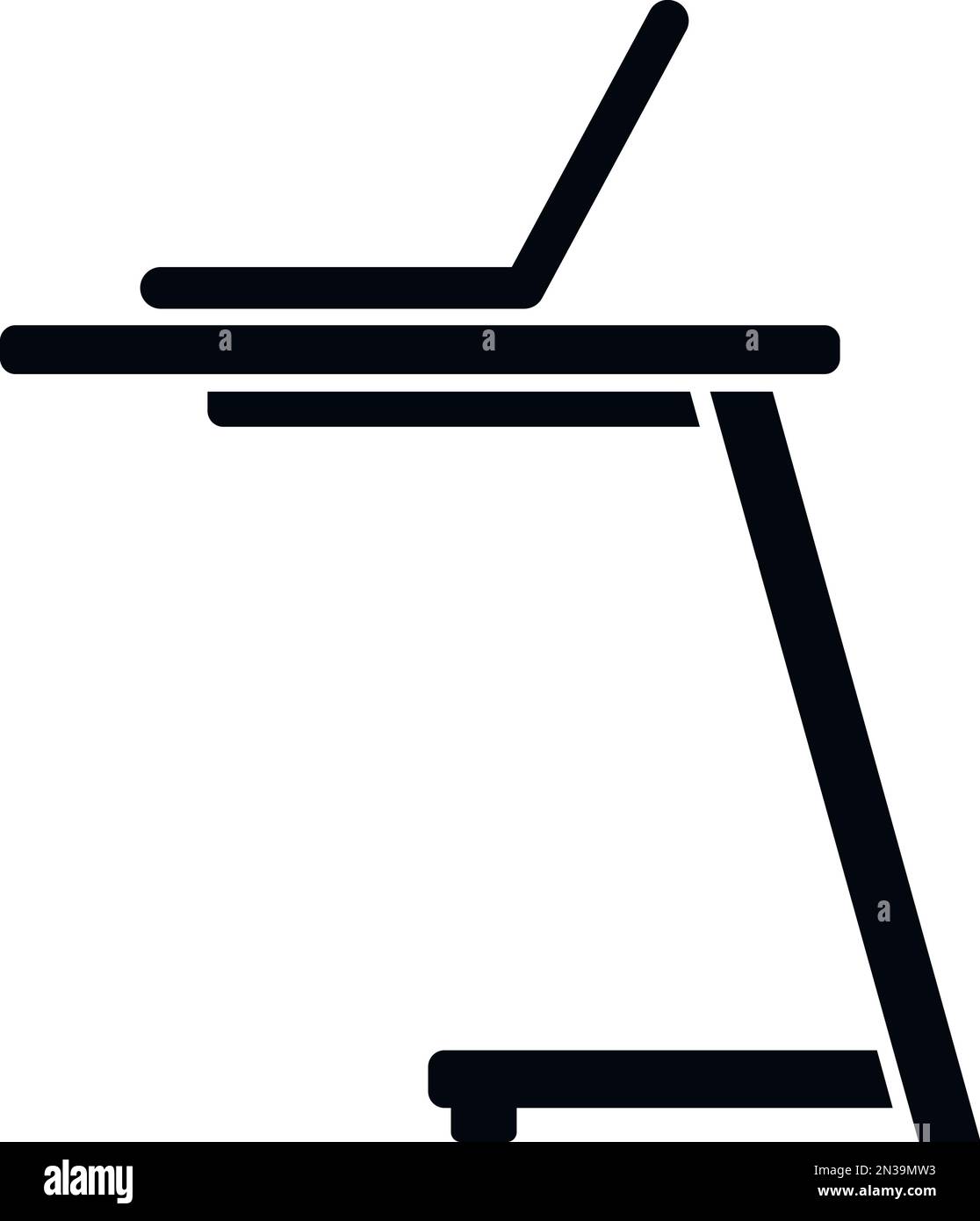 Ergonomic laptop stand icon simple vector. Office posture. Work ...