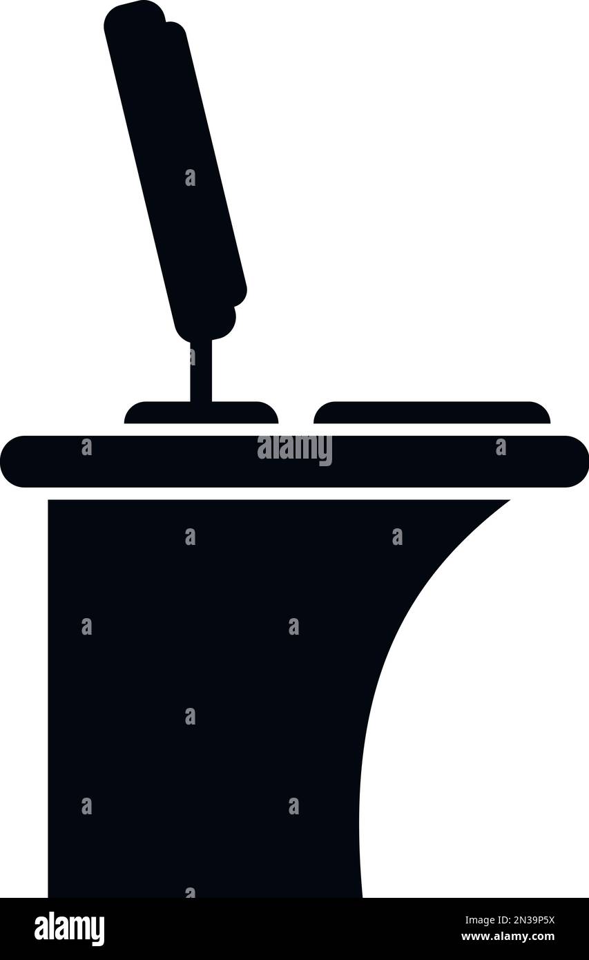 Big workplace icon simple vector. Right position. Work spine Stock ...