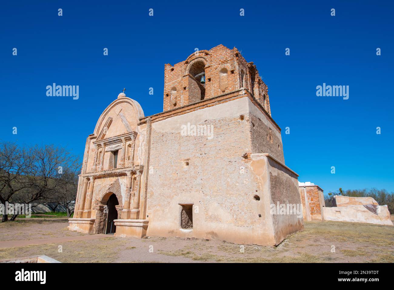 Mission San Jose de Tumacacori ruin with Spanish Colonial style was ...