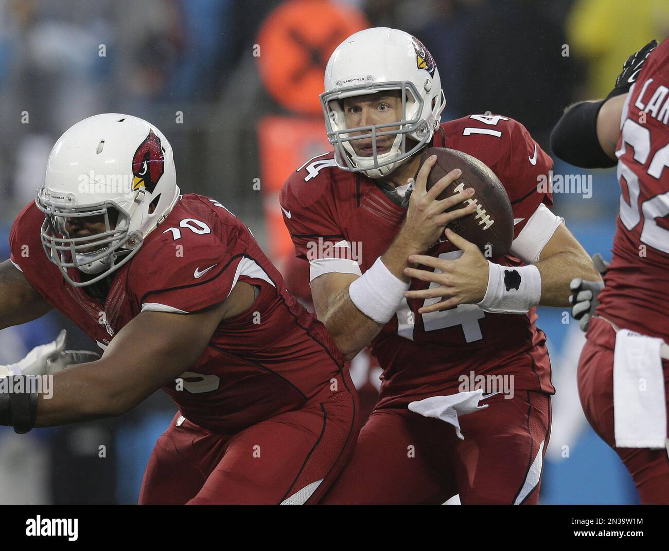 Arizona Cardinals quarterback Ryan Lindley (14) moves in the pocket ...