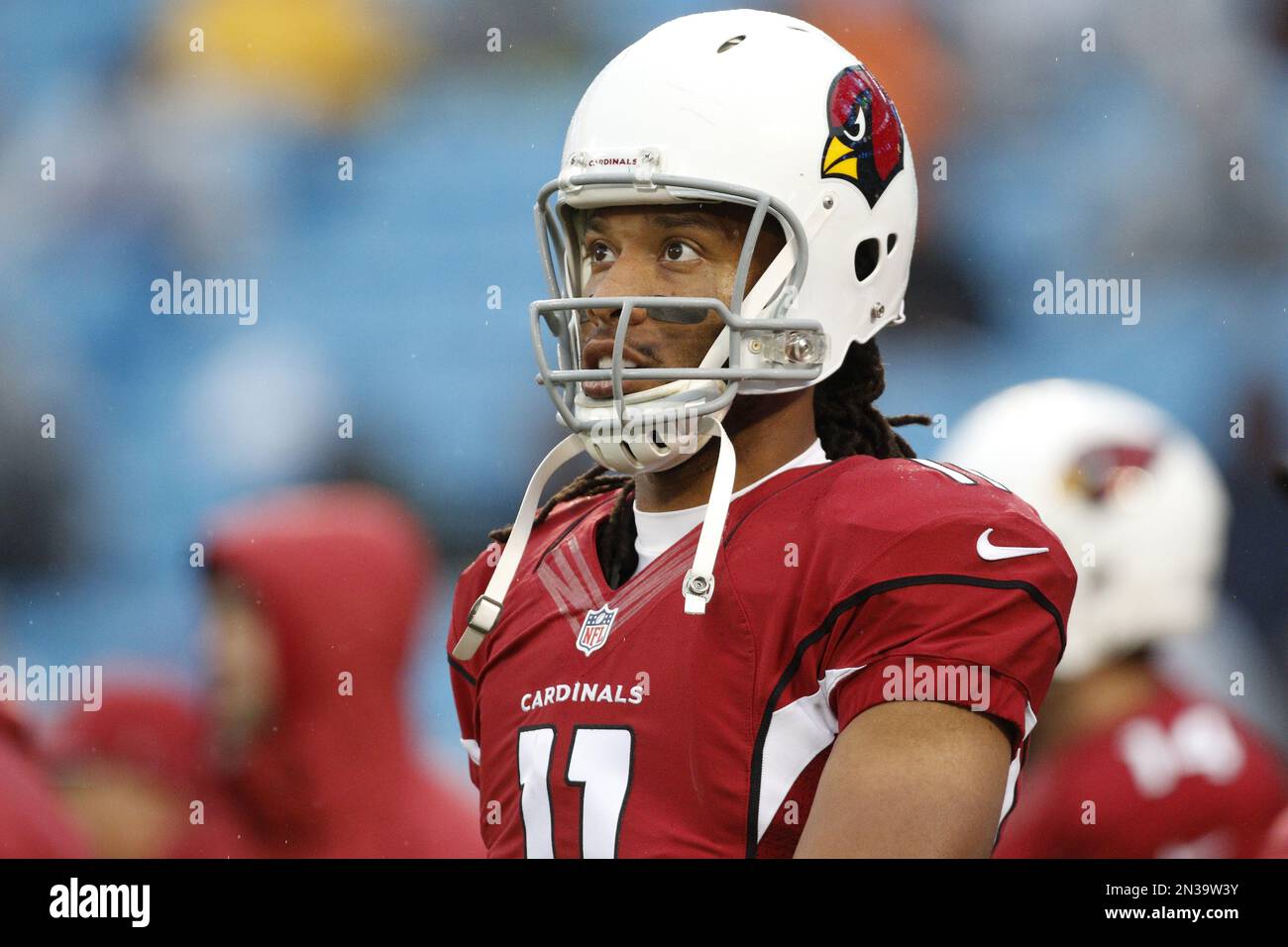 Arizona Cardinals wide receiver Larry Fitzgerald (11) warms up before ...