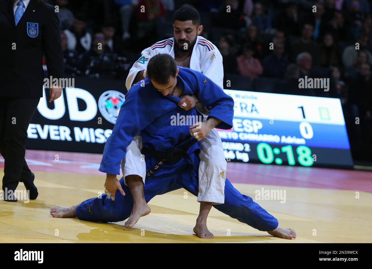 Walide Khyar of France and Adrian Nieto Chinarro of Spain during the ...