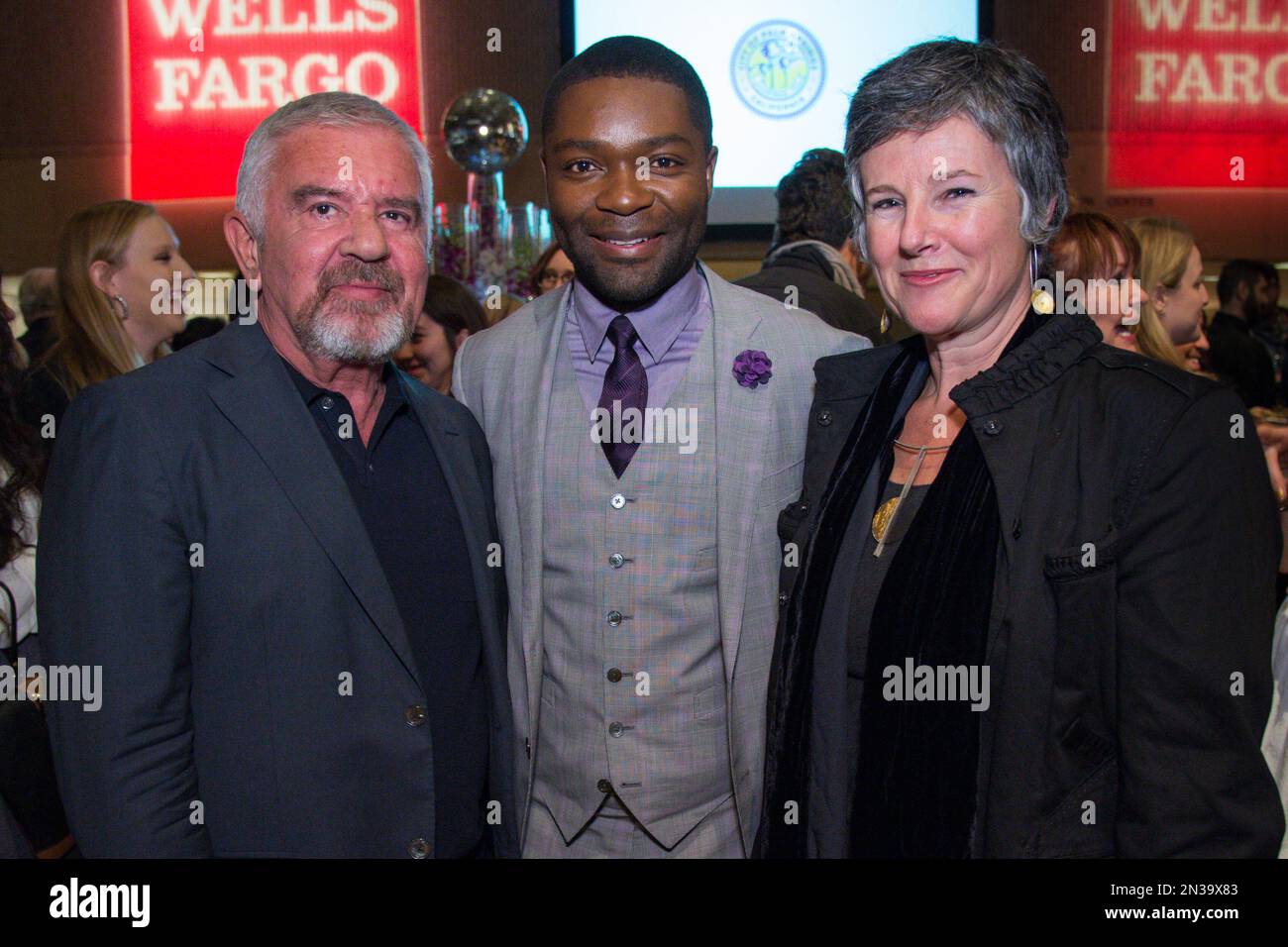 Darryl Macdonald, from left, David Oyelowo, and Helen du Toit pose for ...