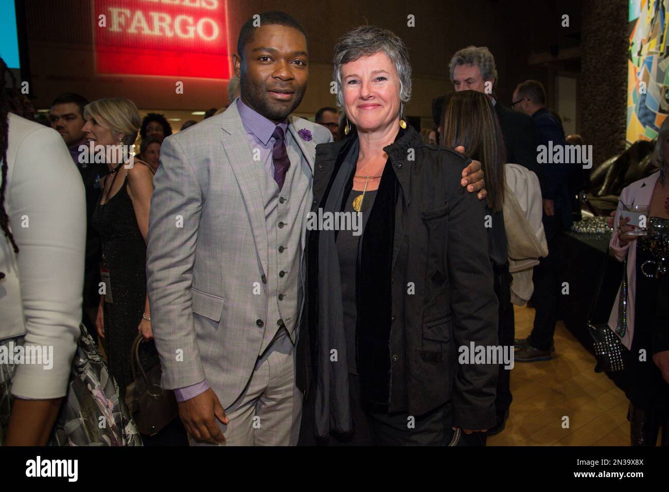 David Oyelowo, left, and Helen du Toit, right, pose for a photo at the ...