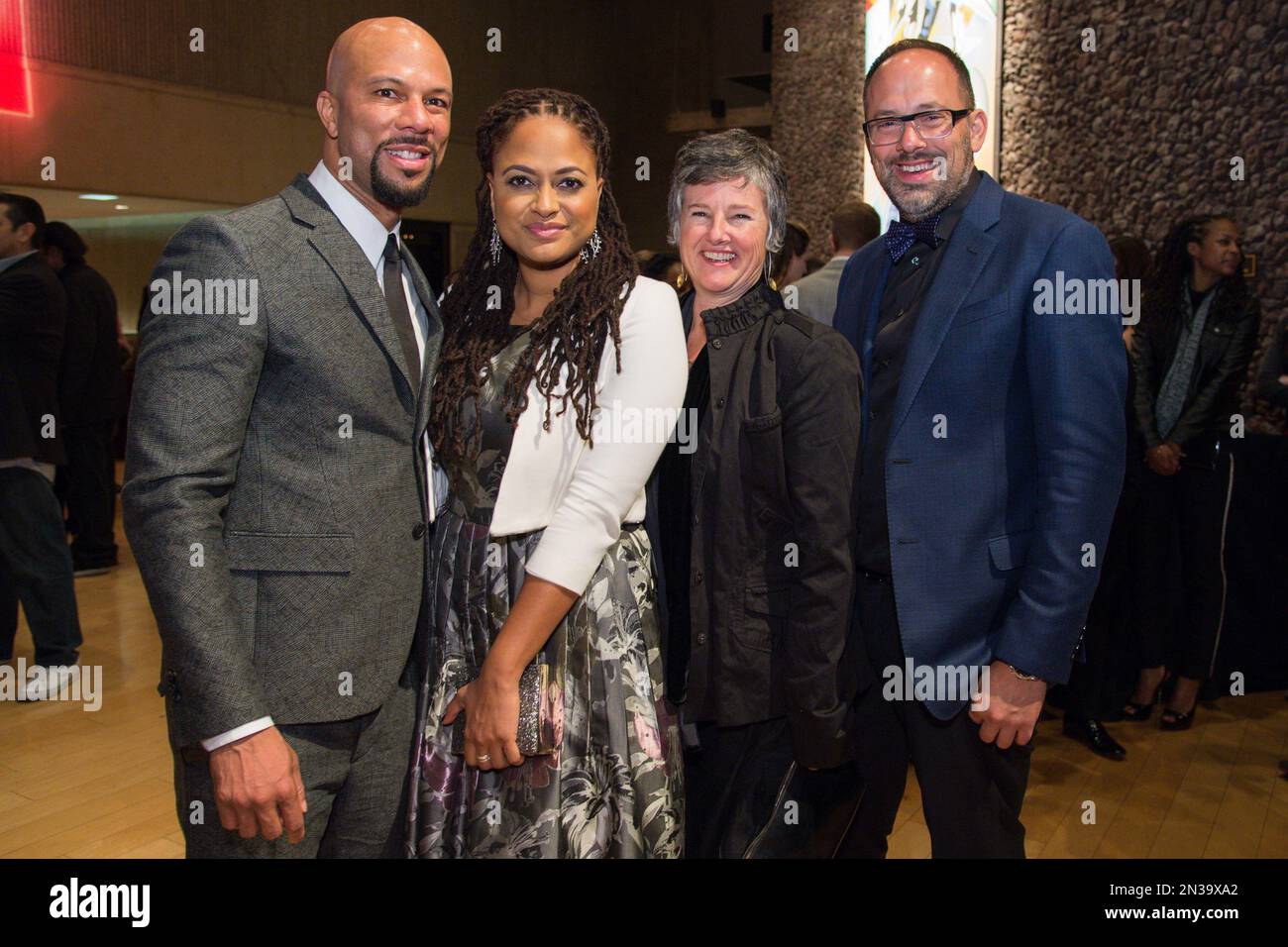 Common, from left, Ava Du Vernay, Helen du Toit and Carl Spence pose ...