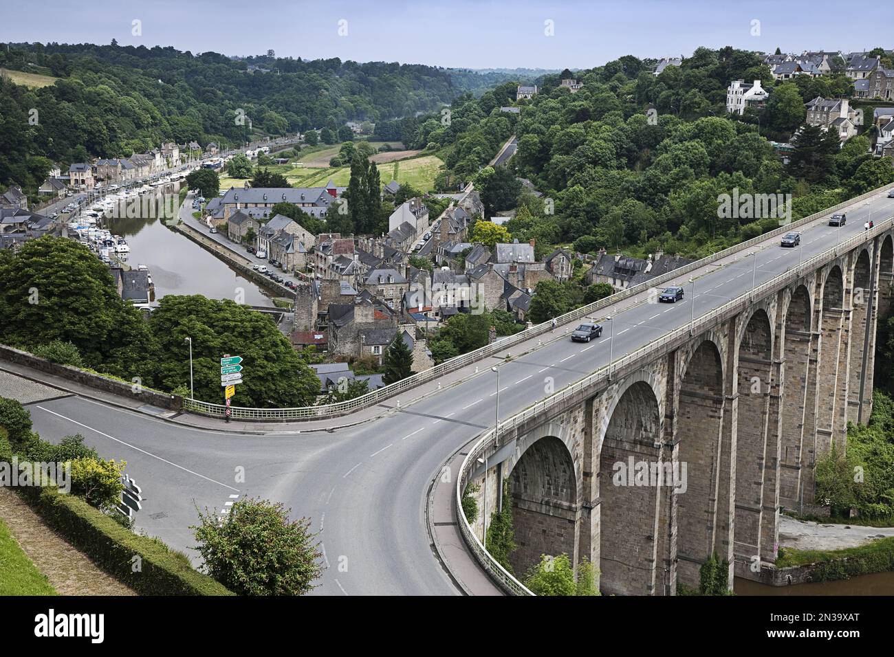 Old Port on River Rance, Dinan, Brittany, France Stock Photo - Alamy