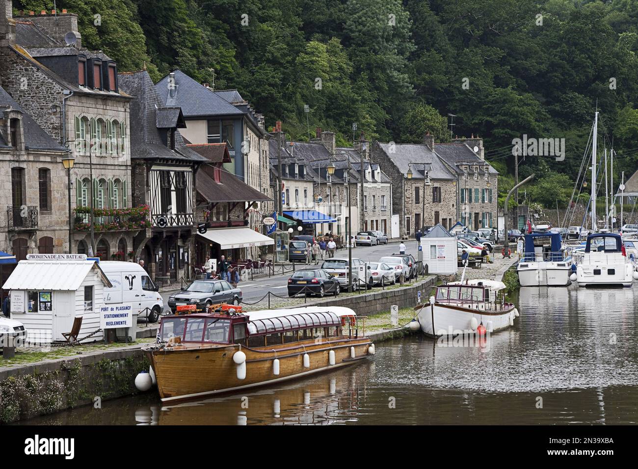 Old Port on River Rance, Dinan, Brittany, France Stock Photo - Alamy