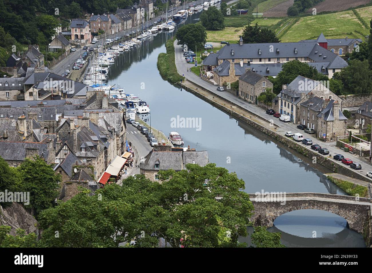 Old Port on River Rance, Dinan, Brittany, France Stock Photo - Alamy