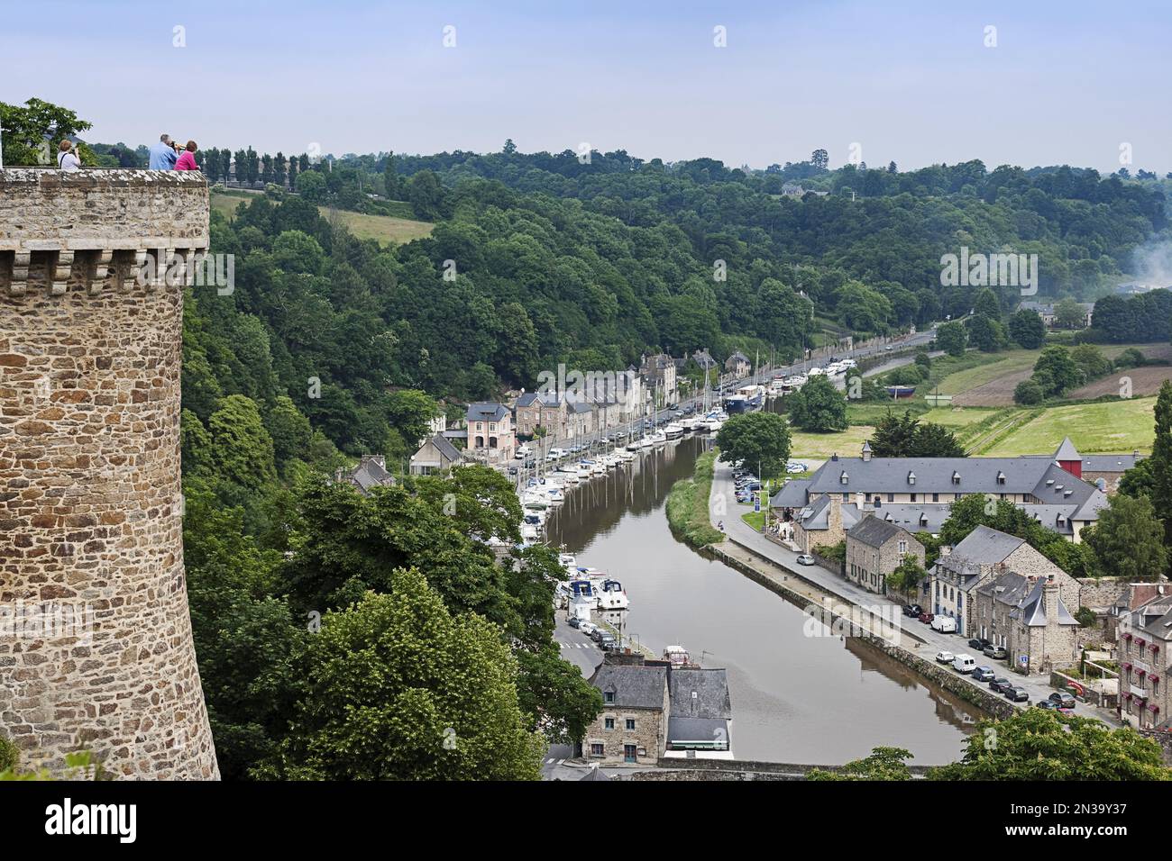 Dinan and River Rance from Ramparts, Brittany, France Stock Photo - Alamy