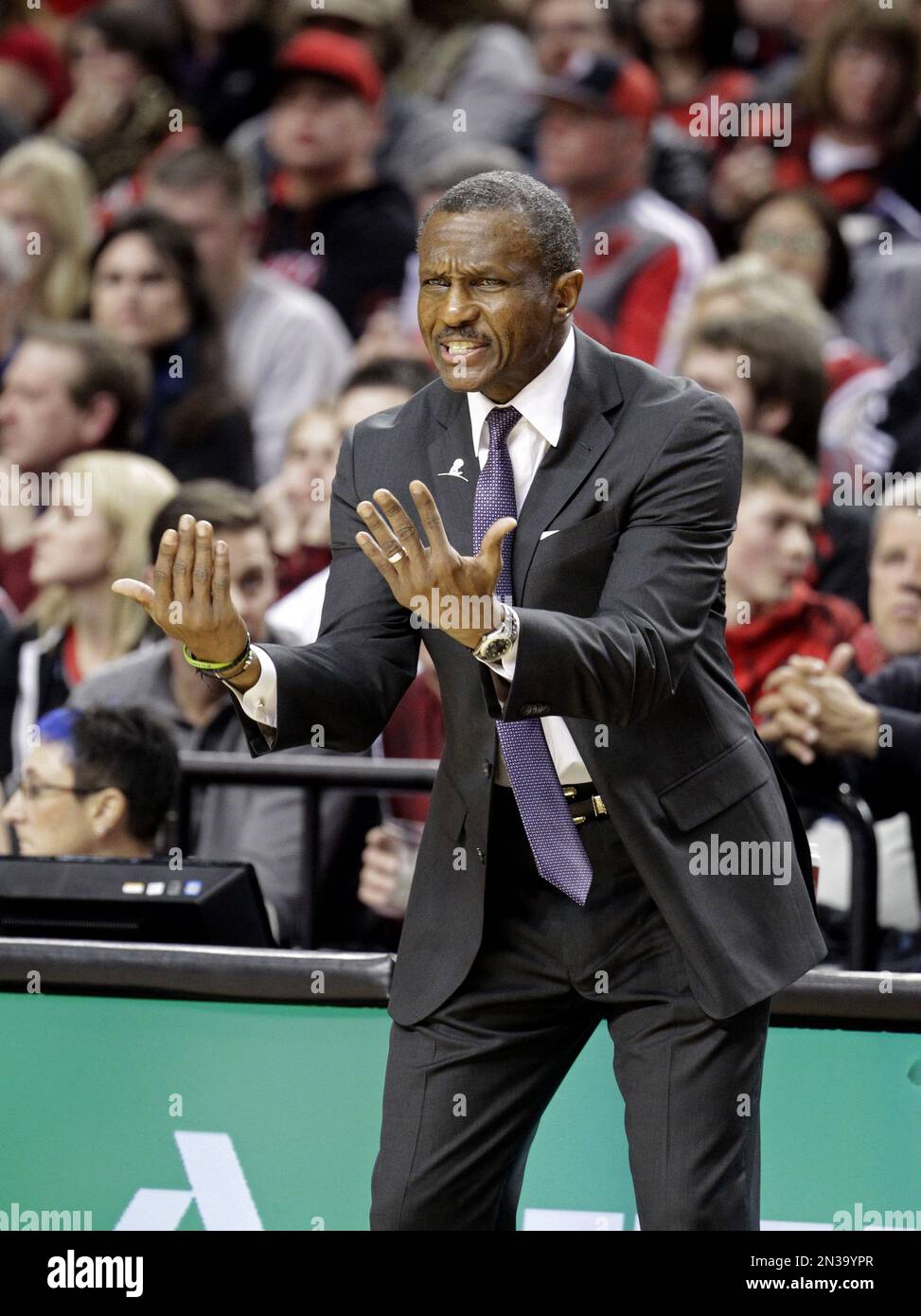 Toronto Raptors coach Dwane Casey is shown during an NBA basketball ...
