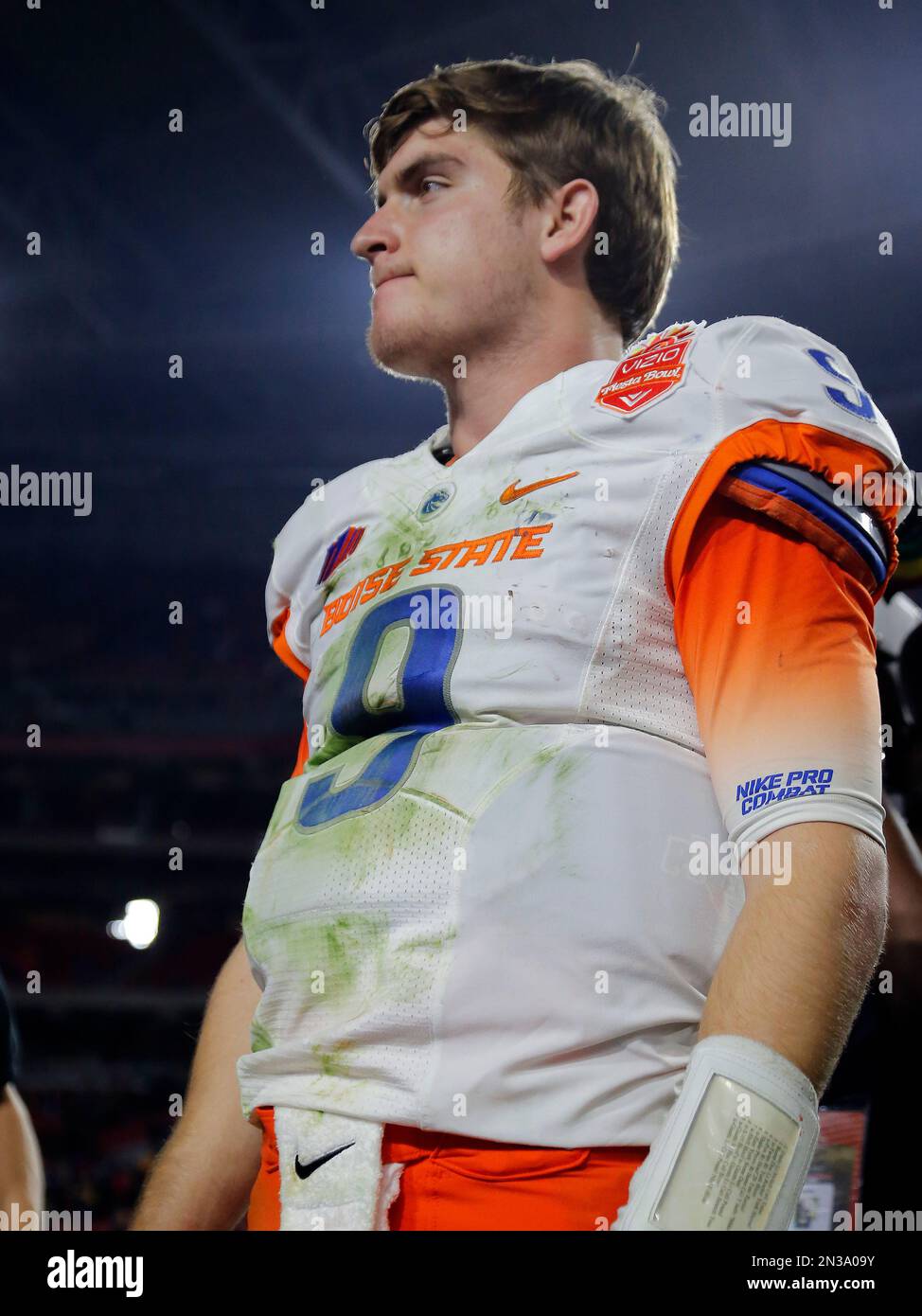 Boise State quarterback Grant Hedrick (9) in the first half during the ...