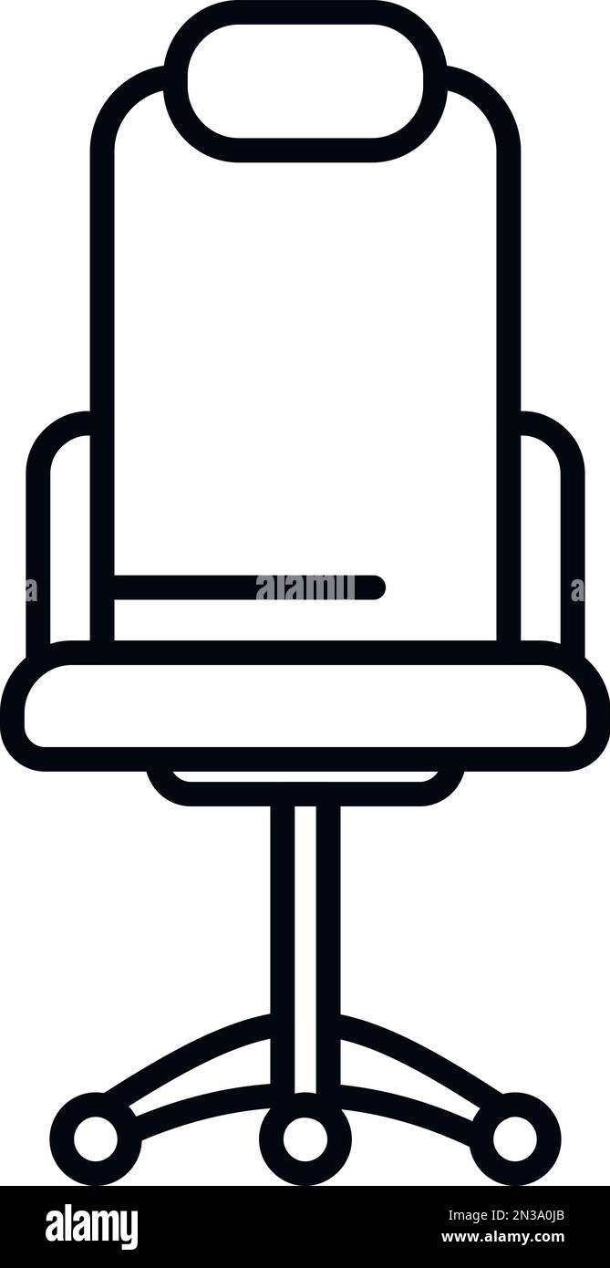 Work chair icon outline vector. Office sit. Correct position Stock ...