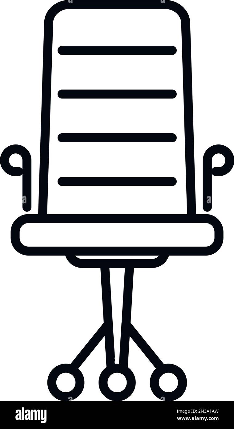 Leather chair icon outline vector. Office sit. Desk pose Stock Vector ...