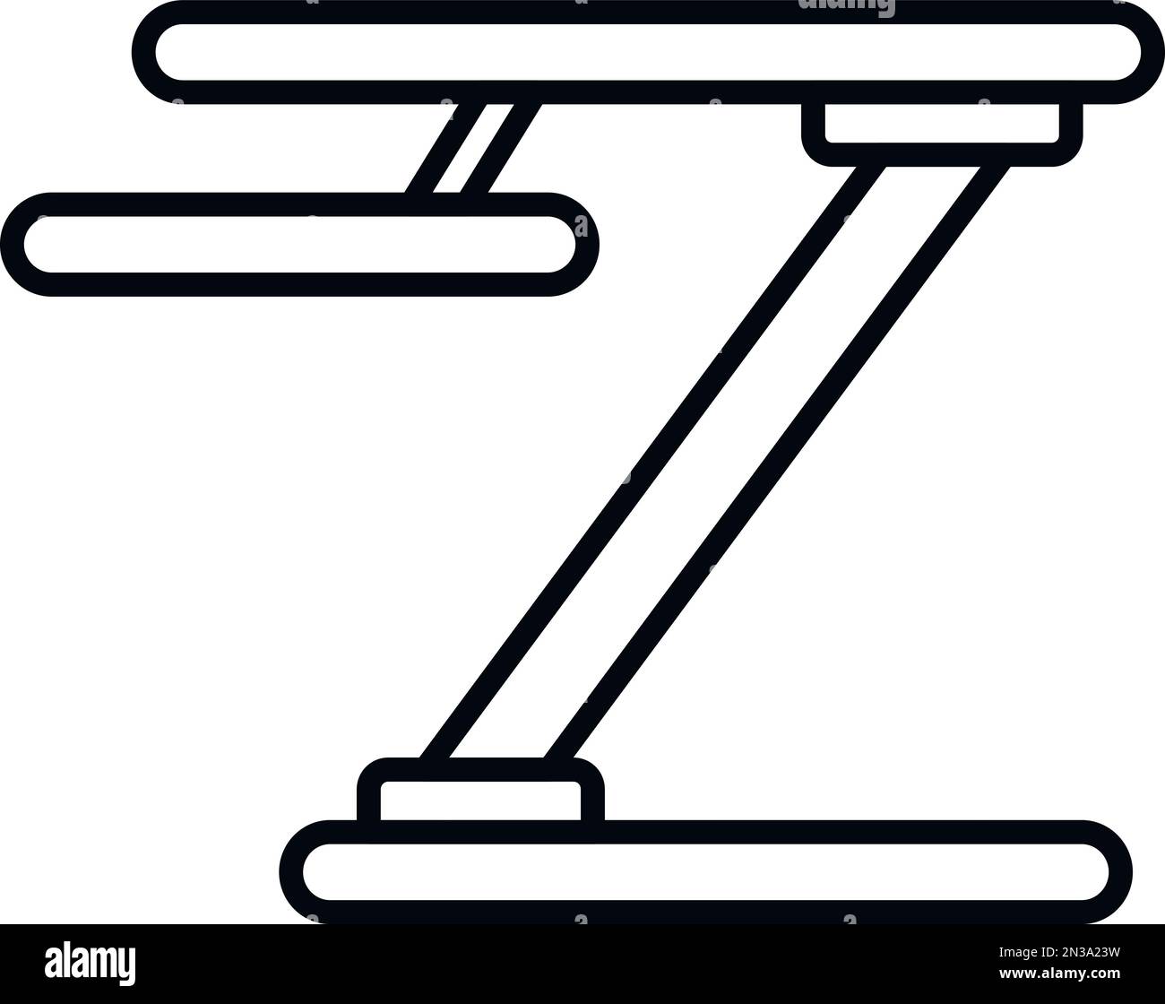 Workspace fit icon outline vector. Table sit. Correct position Stock ...