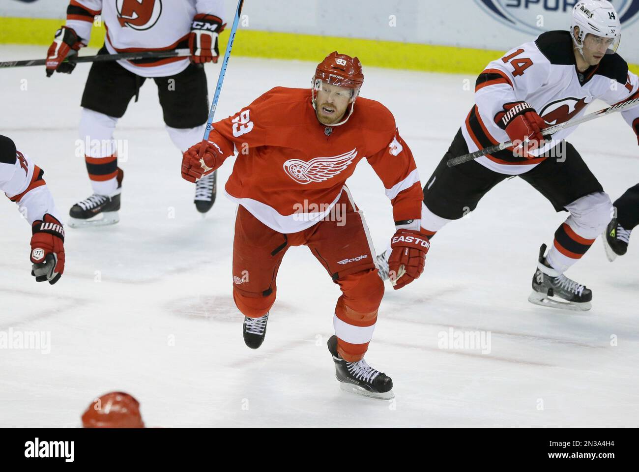 Detroit Red Wings left wing Johan Franzen skates during the third ...