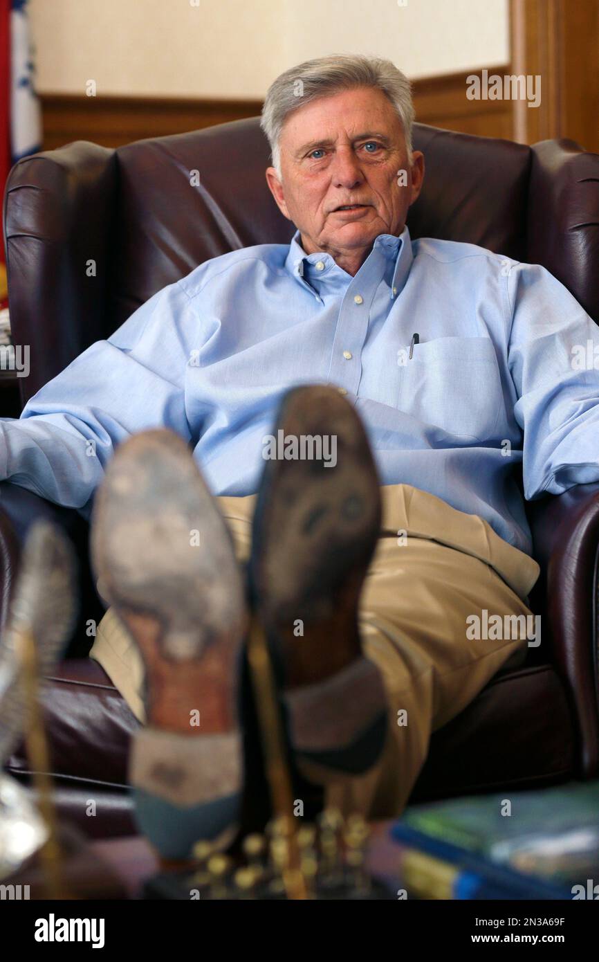Arkansas Gov. Mike Beebe is interviewed in the governor's office at the ...