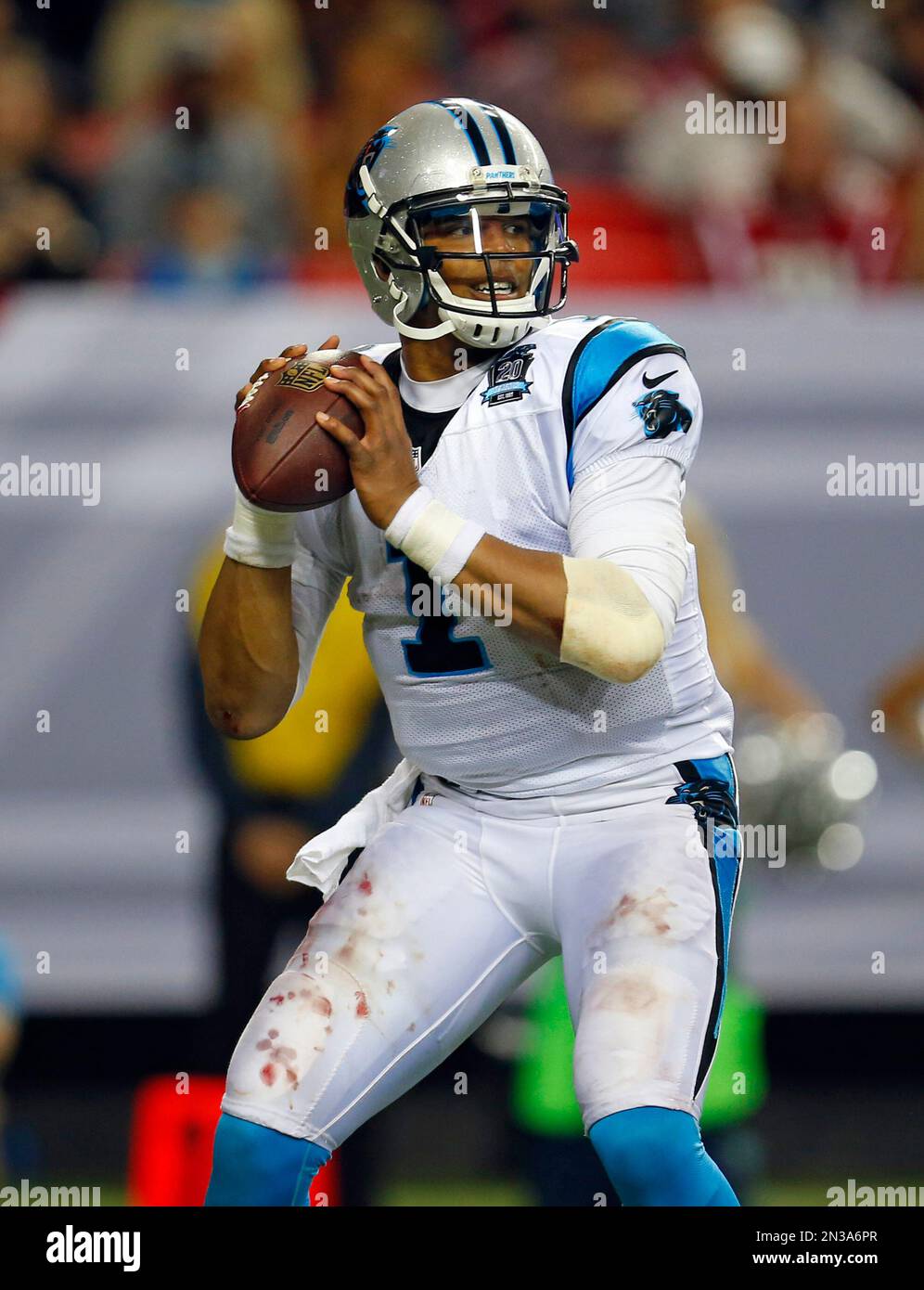 Carolina Panthers quarterback Cam Newton (1) throws the ball against ...