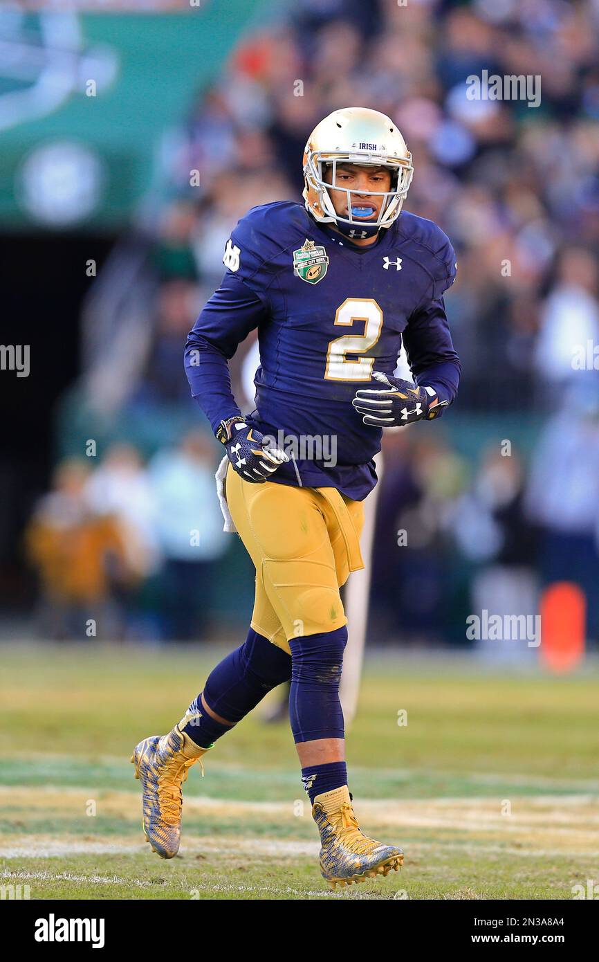 Notre Dame cornerback Cody Riggs plays against LSU in the first half of ...