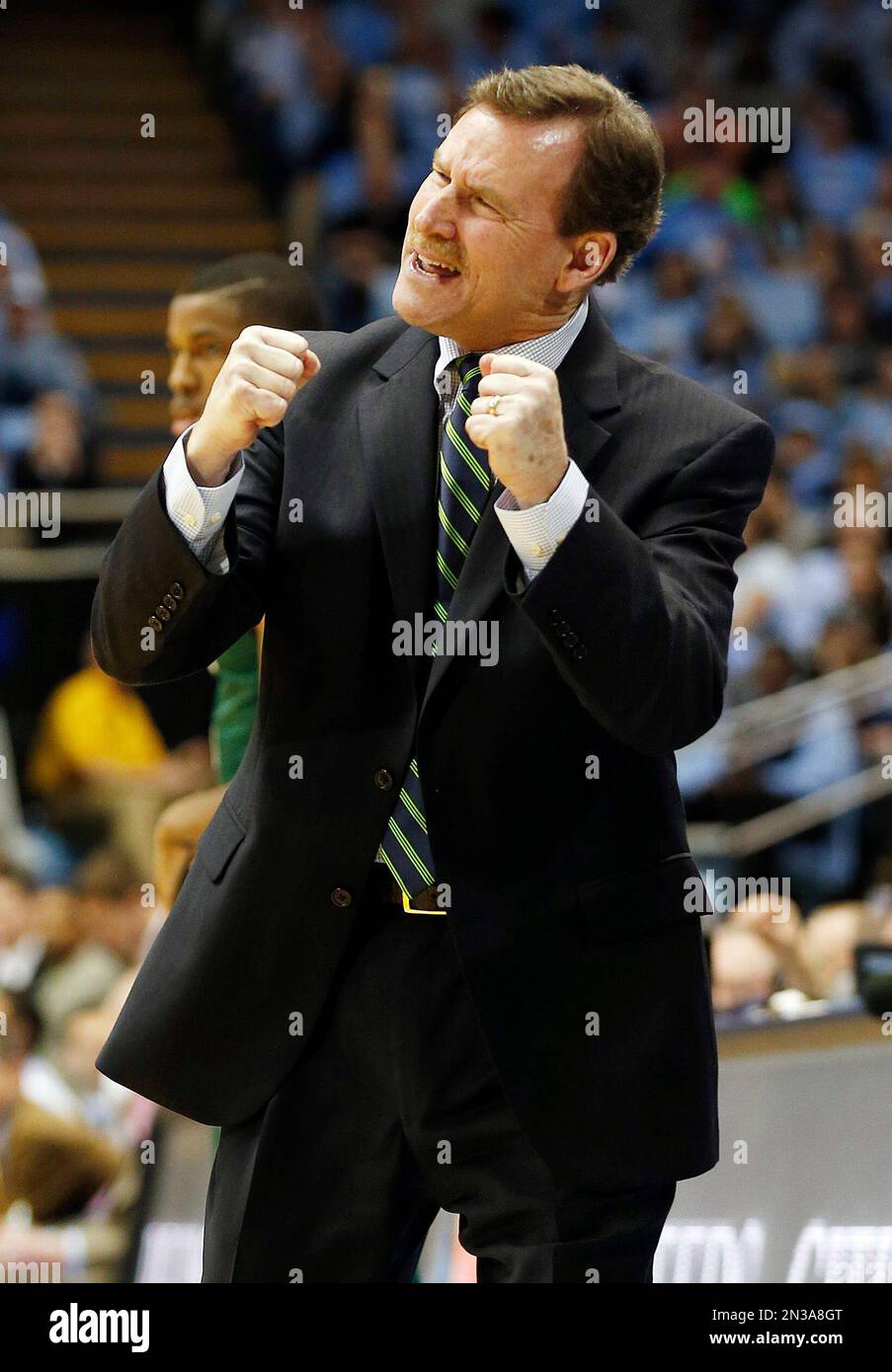 William & Mary head coach Tony Shaver instructs his team during the ...