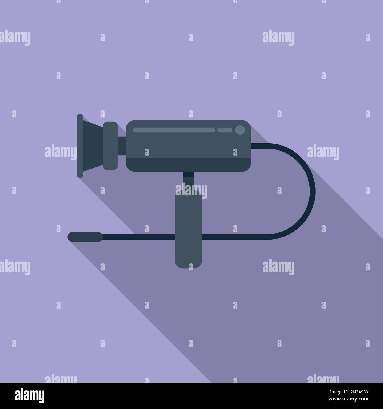 Health endoscope icon flat vector. Medical examination. Surgery organ ...