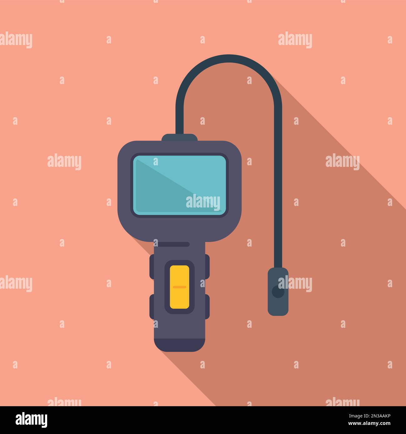 Medicine endoscope icon flat vector. Medical camera. Health hospital ...