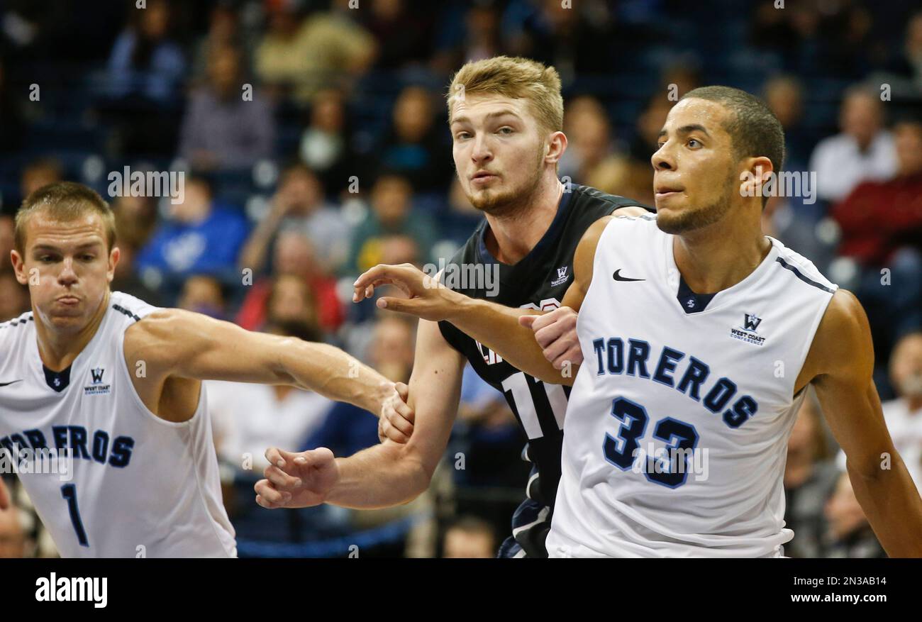 Gonzaga forward Domantas Sabonis gets boxed out by San Diego center ...