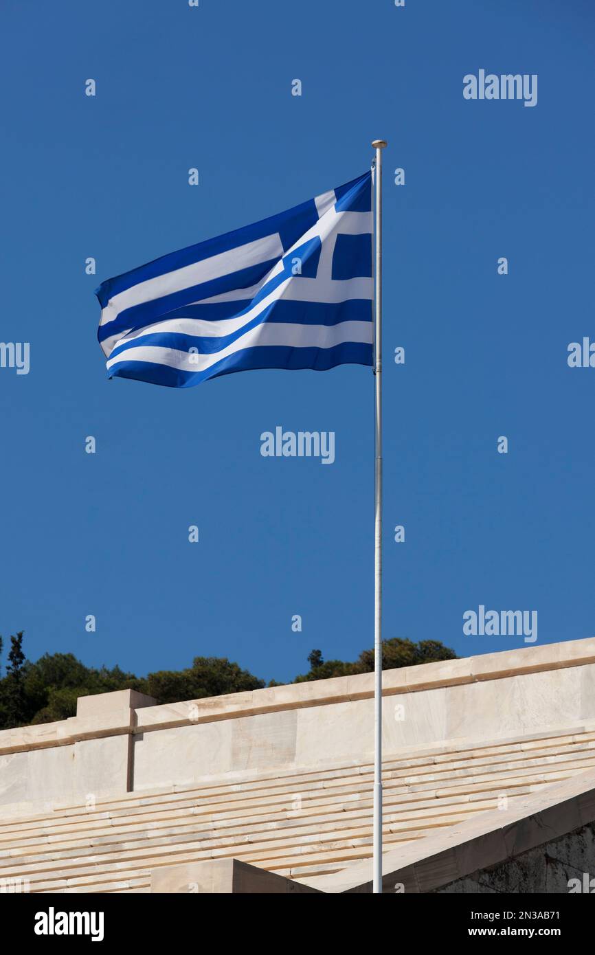 Greek olympic flag hi-res stock photography and images - Alamy