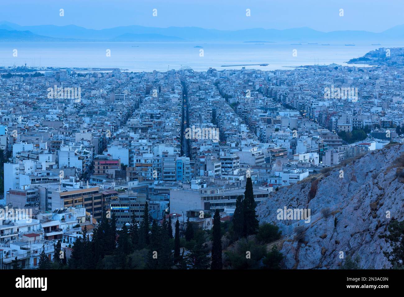 Overview of Athens, Attica, Greece Stock Photo - Alamy