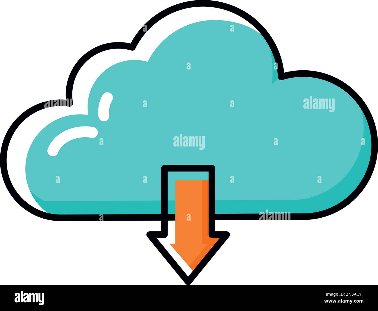 cloud computing with arrow Stock Vector Image & Art - Alamy