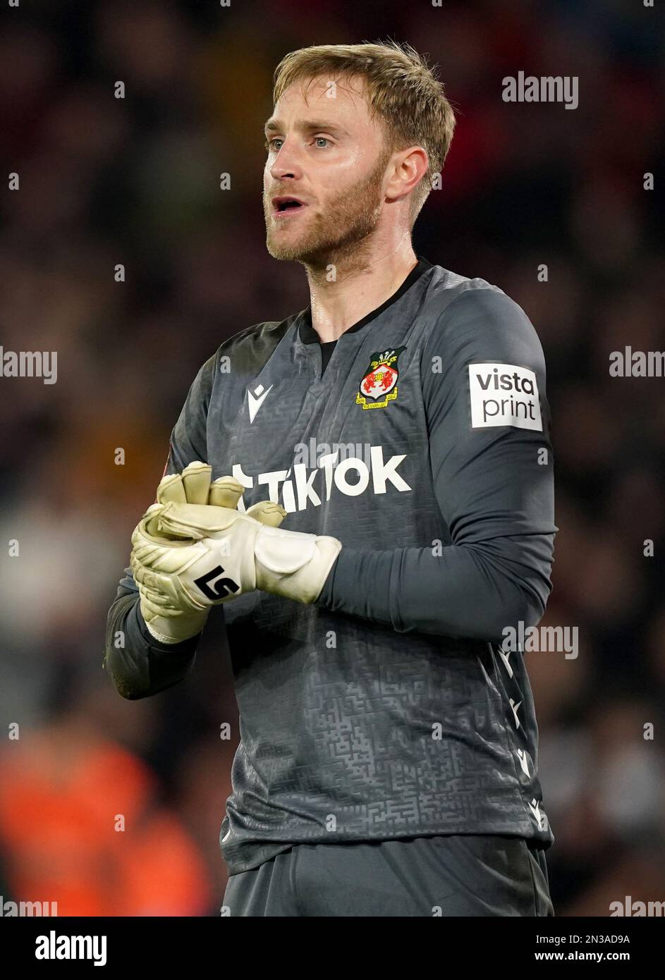 Wrexham goalkeeper Rob Lainton during the FA Cup fourth round replay at ...