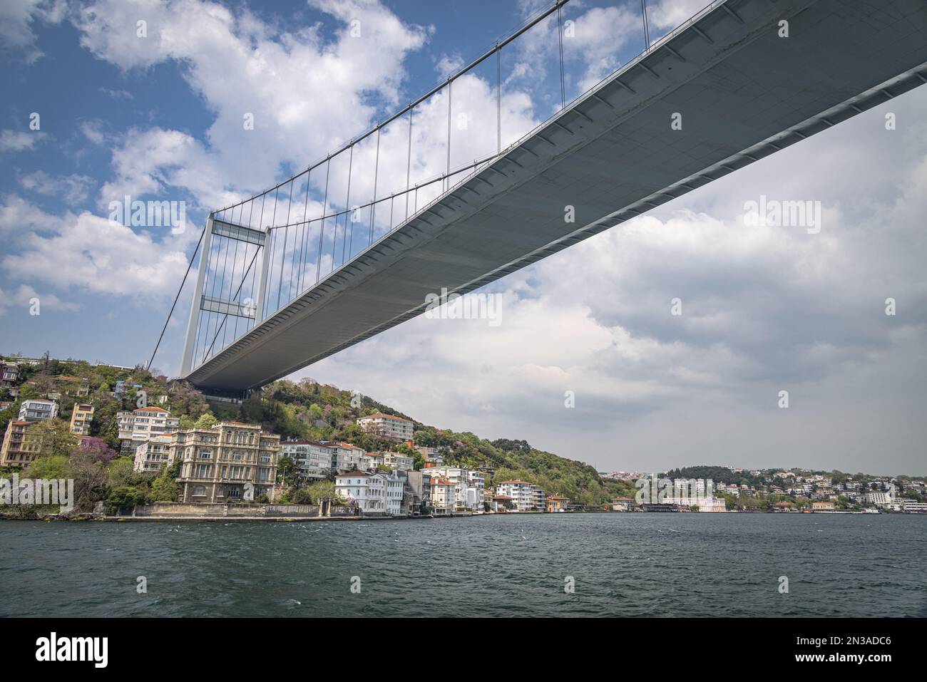 Fatih Sultan Mehmet Bridge (Second Bosphorus Bridge) across the ...